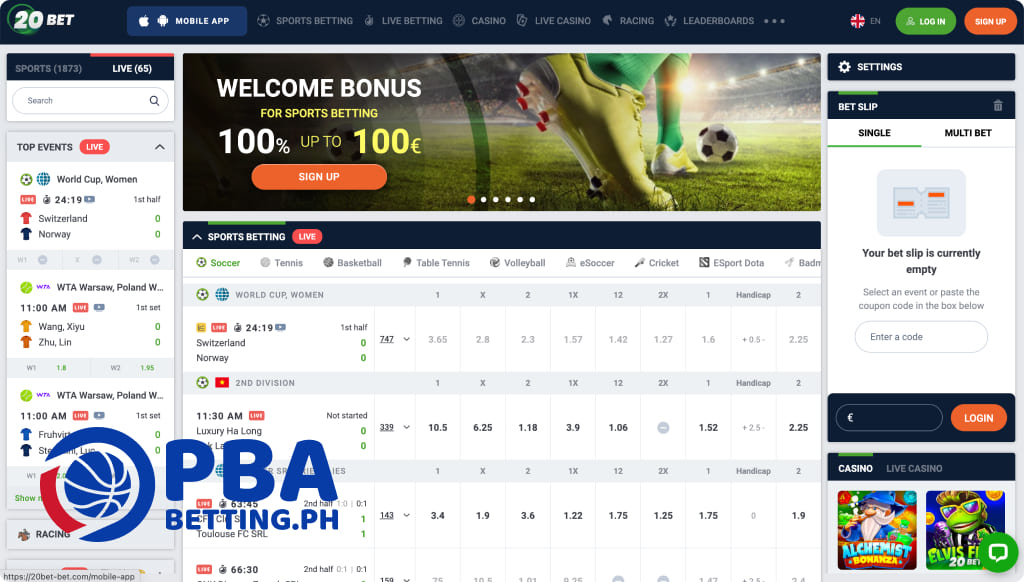 20Bet Philippines Online Sportsbook & Casino Review 2023